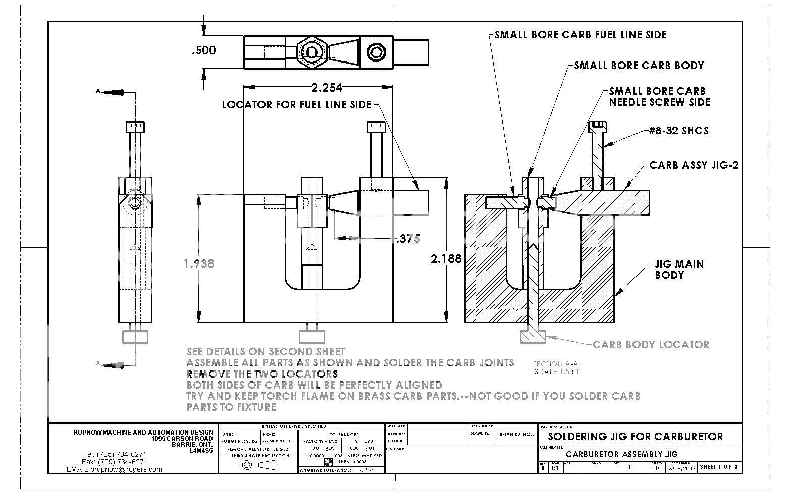 Carburetor assembly jig | Home Model Engine Machinist Forum